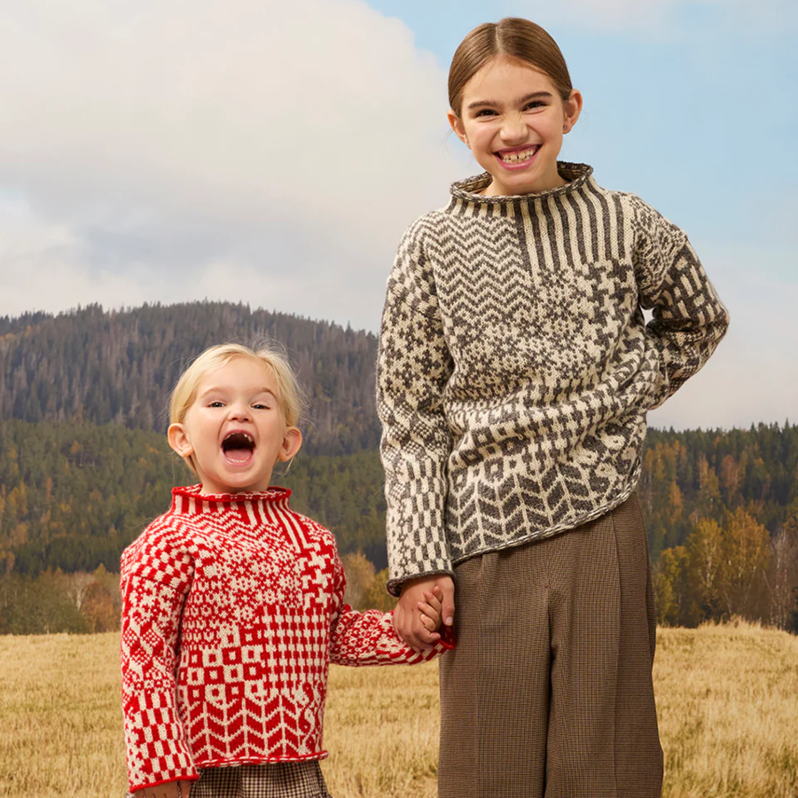 Nordic Mix Sweater Mini fra Rauma Garn - Køb strikkekit